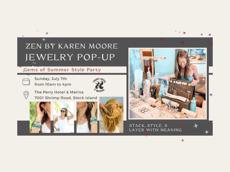 Sunday, July 7th | 10am to 4pm | Gems of Summer Jewelry Pop-up | The P – ZEN by Karen Moore